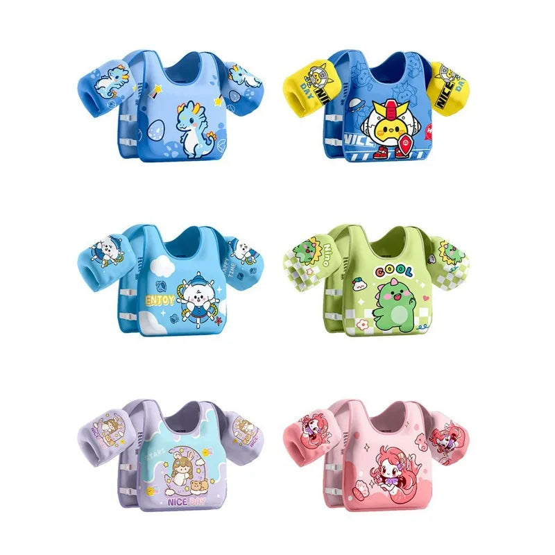 Baby Swim Vest — Non-Inflatable Float with Arm Sleeves for Boys & Girl ...